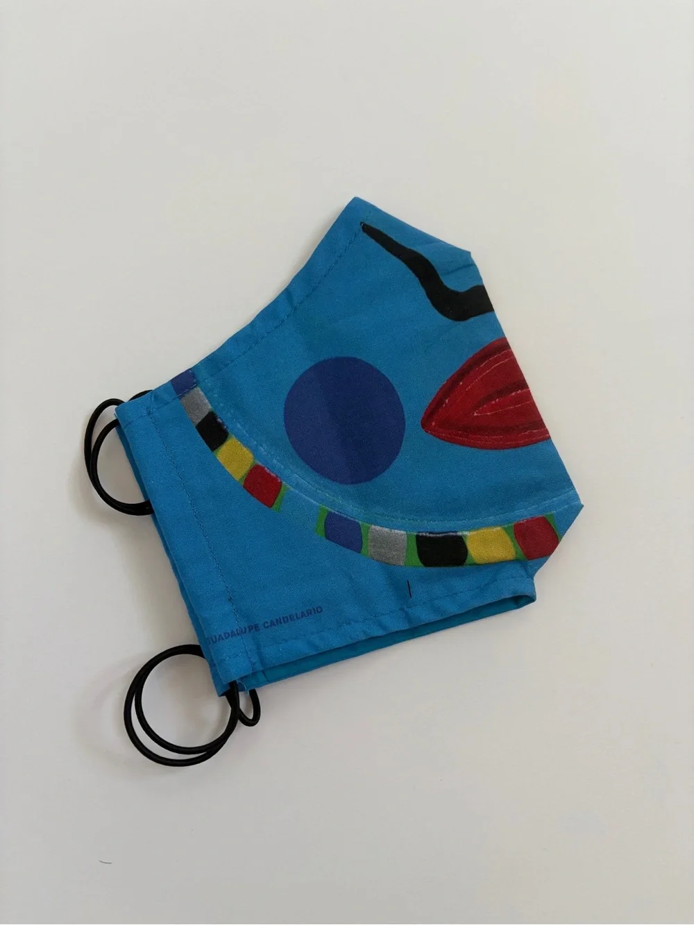 carla Fernandez | Accessories | Blue Decorative Face Mask With Pink ...